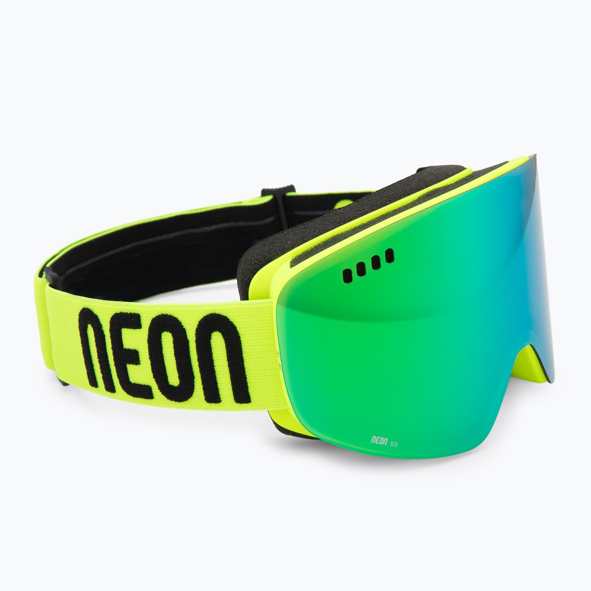 Ski goggles Neon Light yellow/mirror green (LGYF M5) - Sportano.com