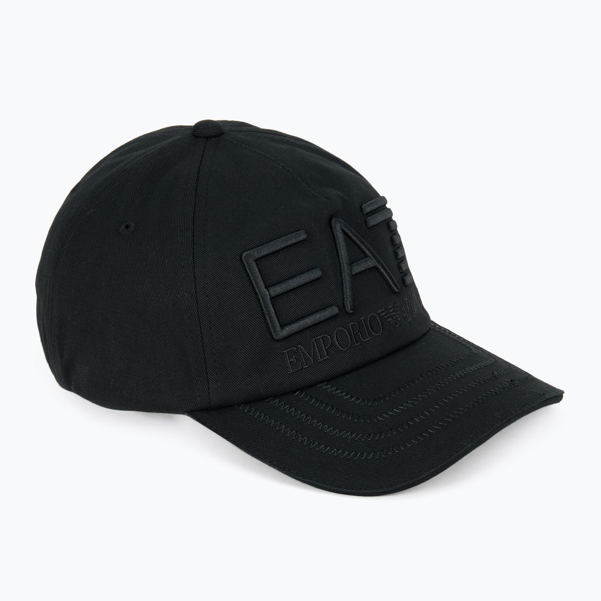 EA7 Emporio Armani Train Logo Series Embroidered baseball cap black ...