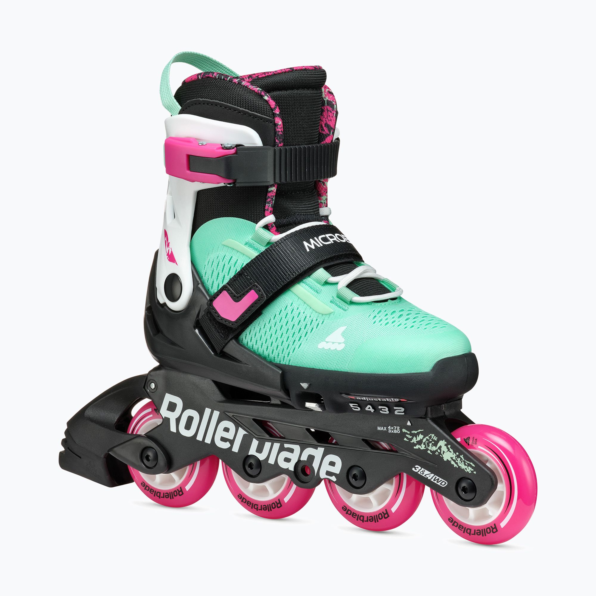 Rollerblade Microblade XT Jr children's roller skates black/sea green ...