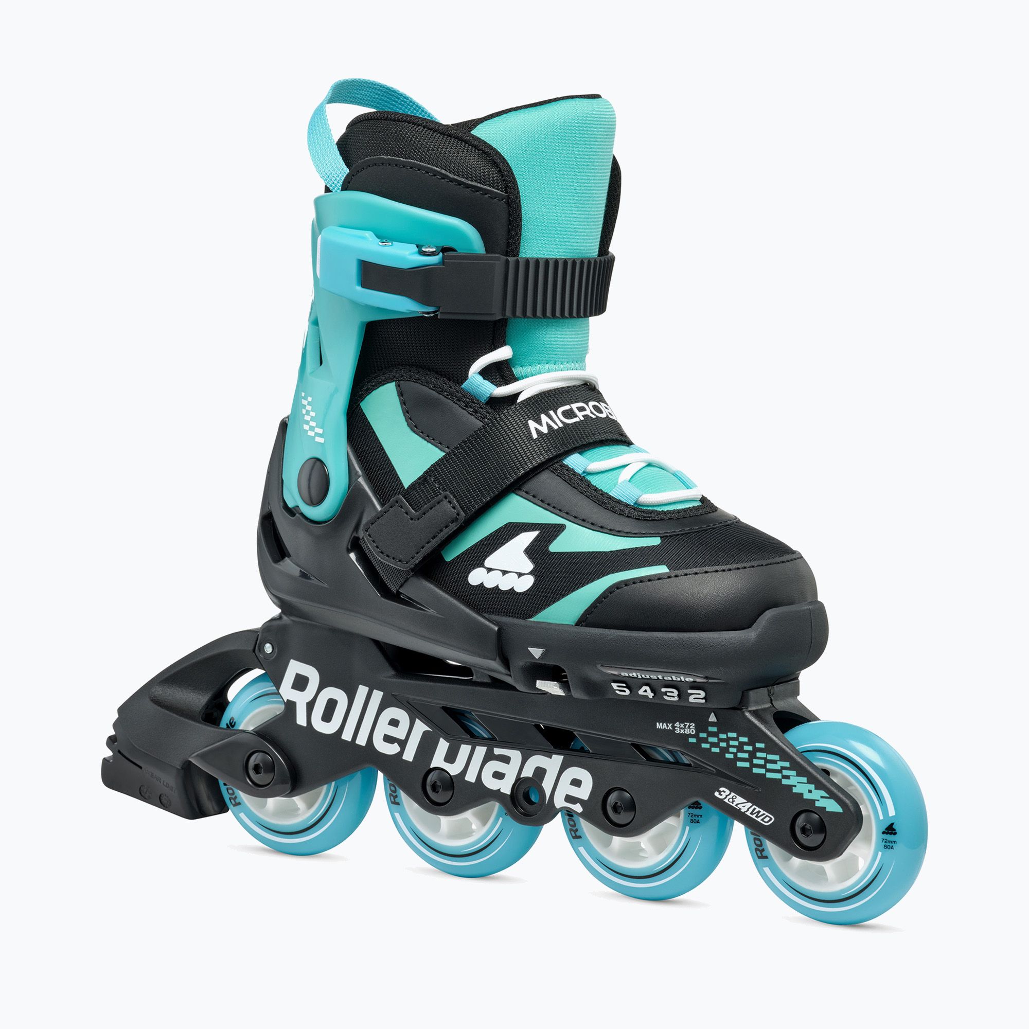 Children's rollerblades Rollerblade Microblade Jr black/light blue ...