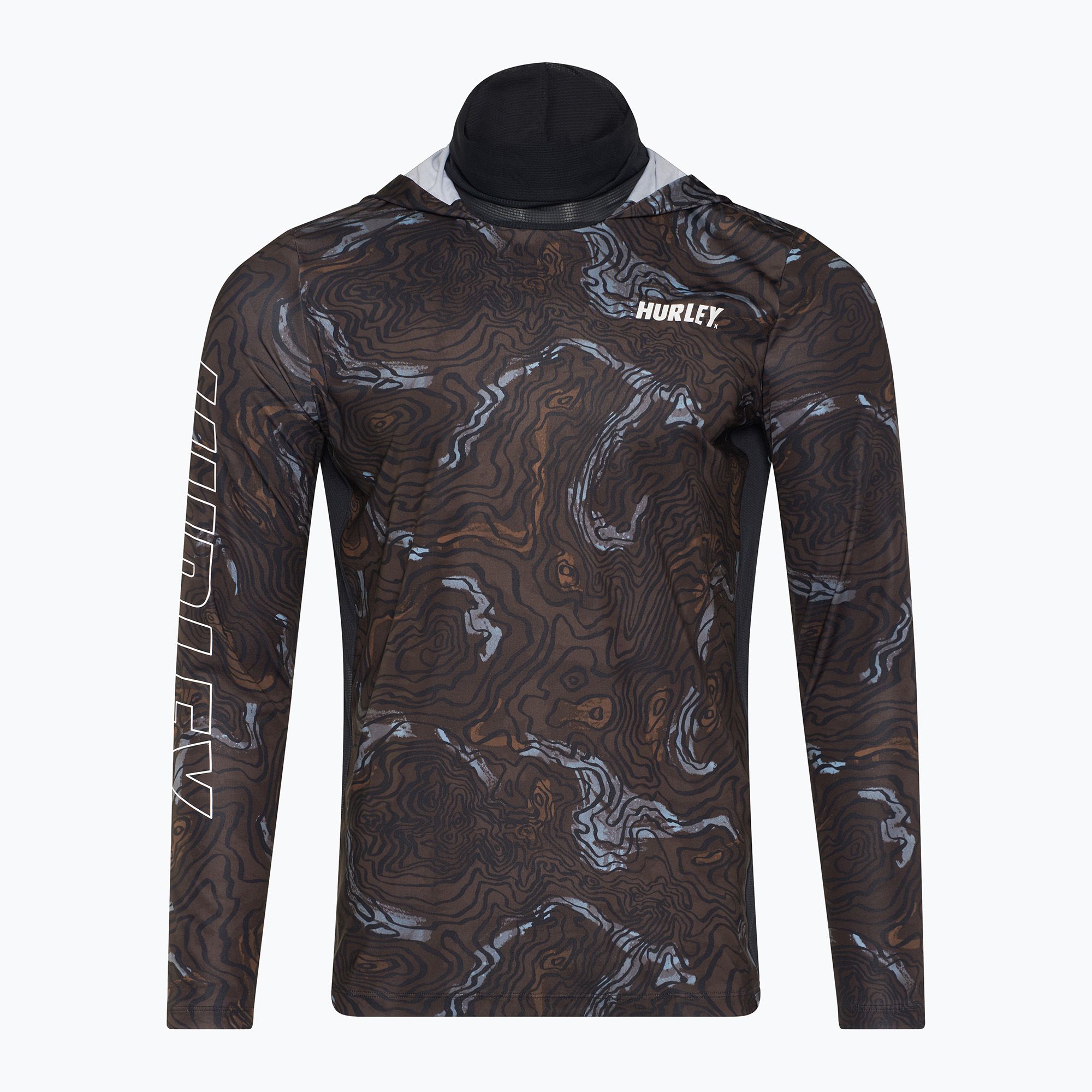 Men's Hurley H2O-Dri Atticus Moab UPF Hood Longsleeve black (MAT0000730 ...