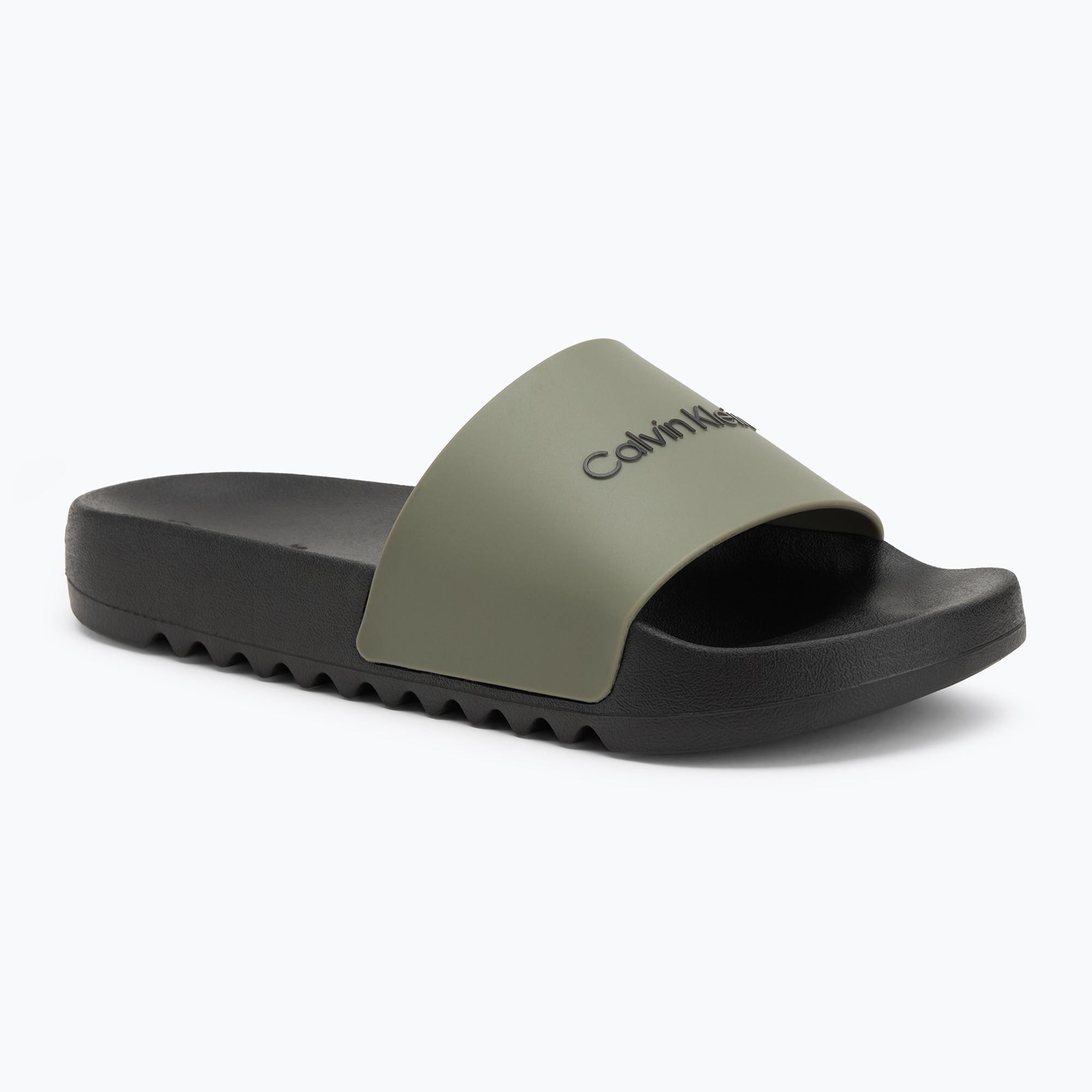 Calvin Klein men's flip-flops HM0HM01063 Chuncky Pool Slide Rub Smokey ...