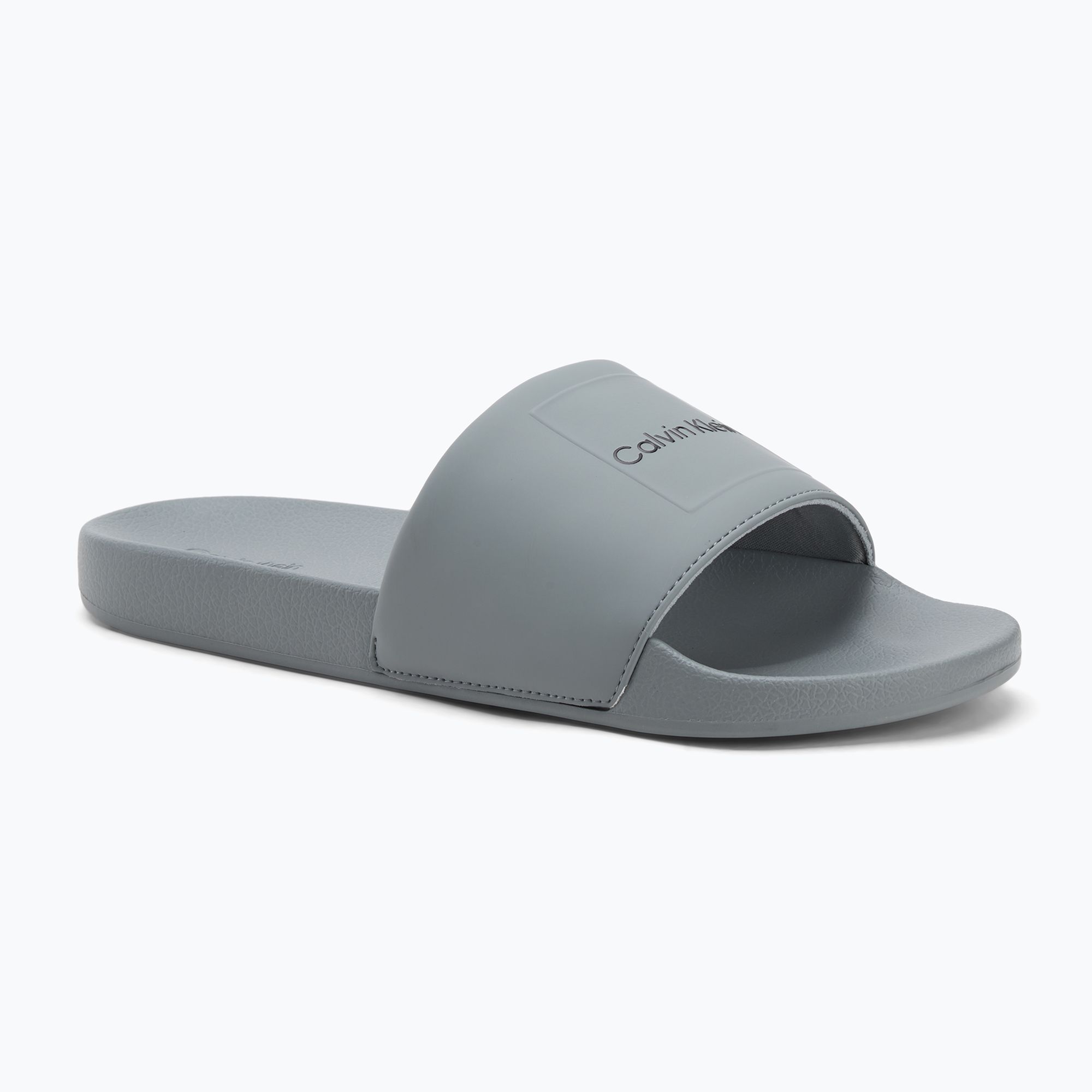 Calvin Klein men's flip-flops HM0HM01754 Pool Slide Ck Square granite ...
