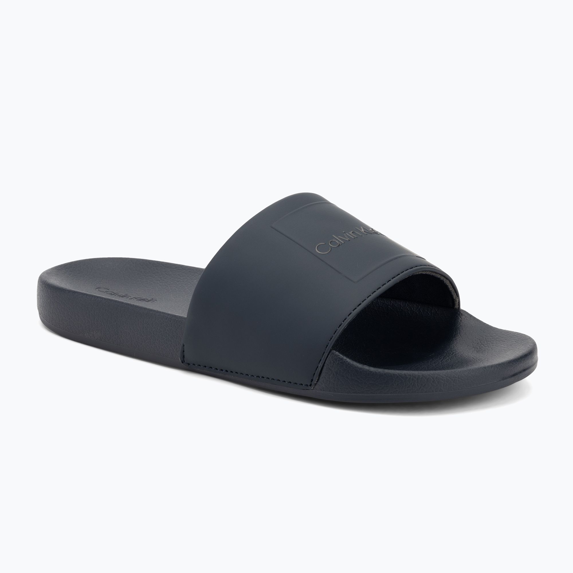 Calvin Klein men's flip-flops HM0HM01754 Pool Slide Ck Square navy ...